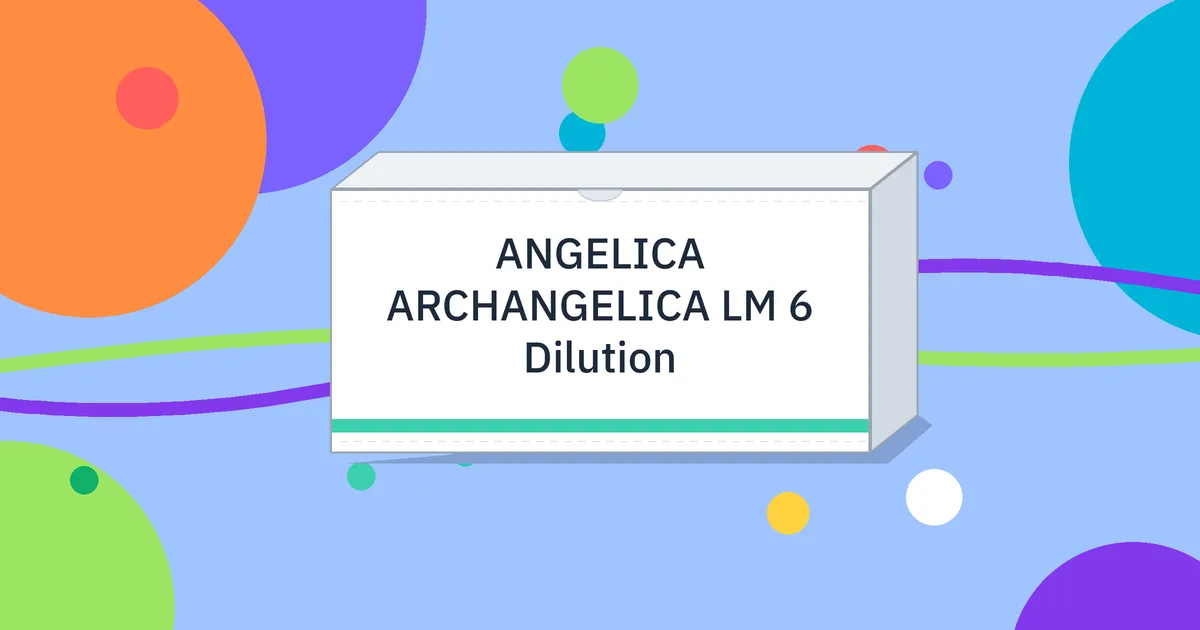 Symbolbild: Packung mit der Aufschrift ANGELICA ARCHANGELICA LM 6 Dilution (PZN 13367914) – Verfügbarkeit und Bezug in Apotheken in Frankfurt am Main
