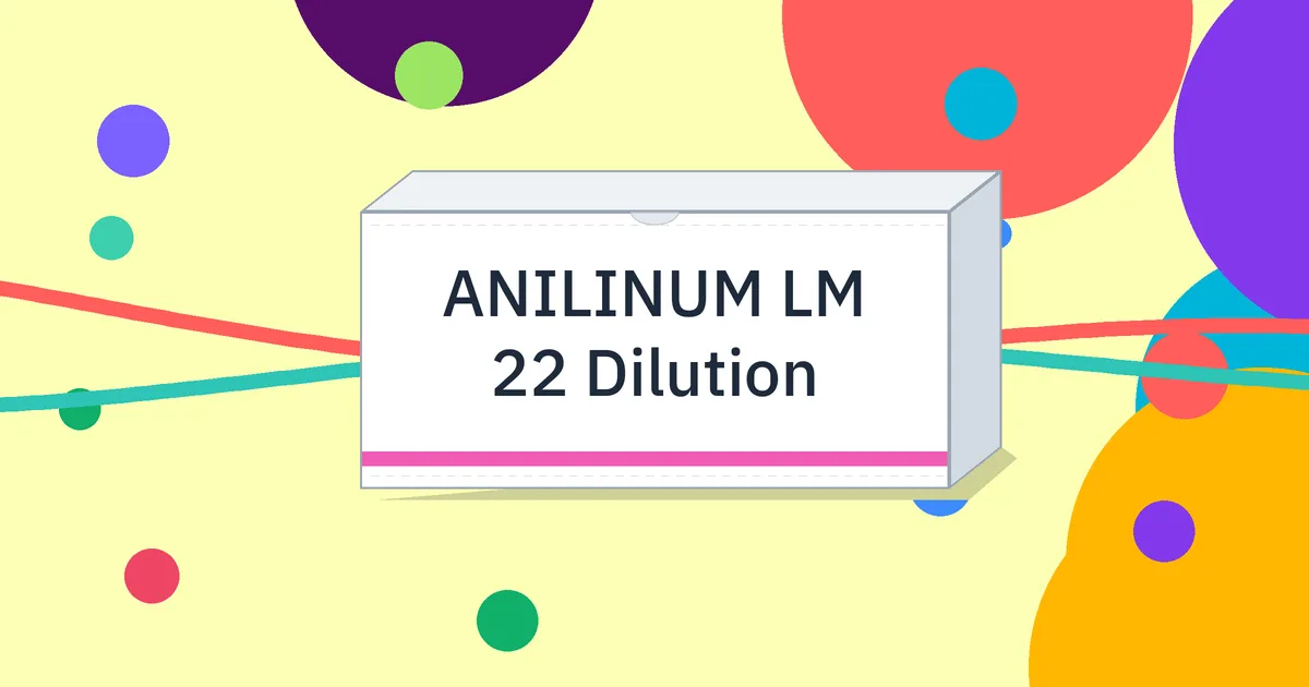Symbolbild: Packung mit der Aufschrift ANILINUM LM 22 Dilution (PZN 12762519) – Verfügbarkeit und Bezug in Apotheken in Frankfurt am Main