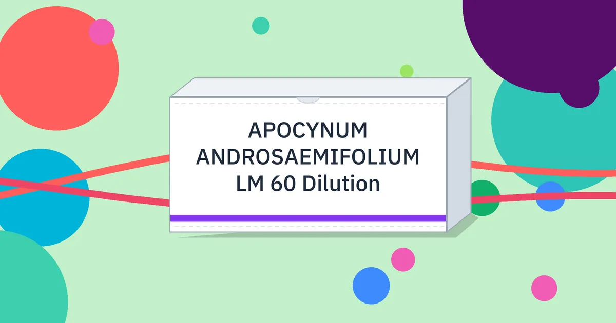 Symbolbild: Packung mit der Aufschrift APOCYNUM ANDROSAEMIFOLIUM LM 60 Dilution (PZN 13380725) – Verfügbarkeit und Bezug in Apotheken in Frankfurt am Main