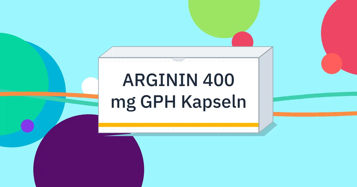 Symbolbild: Packung mit der Aufschrift ARGININ 400 mg GPH Kapseln (PZN 01389187) – Verfügbarkeit und Bezug in Apotheken in Frankfurt am Main