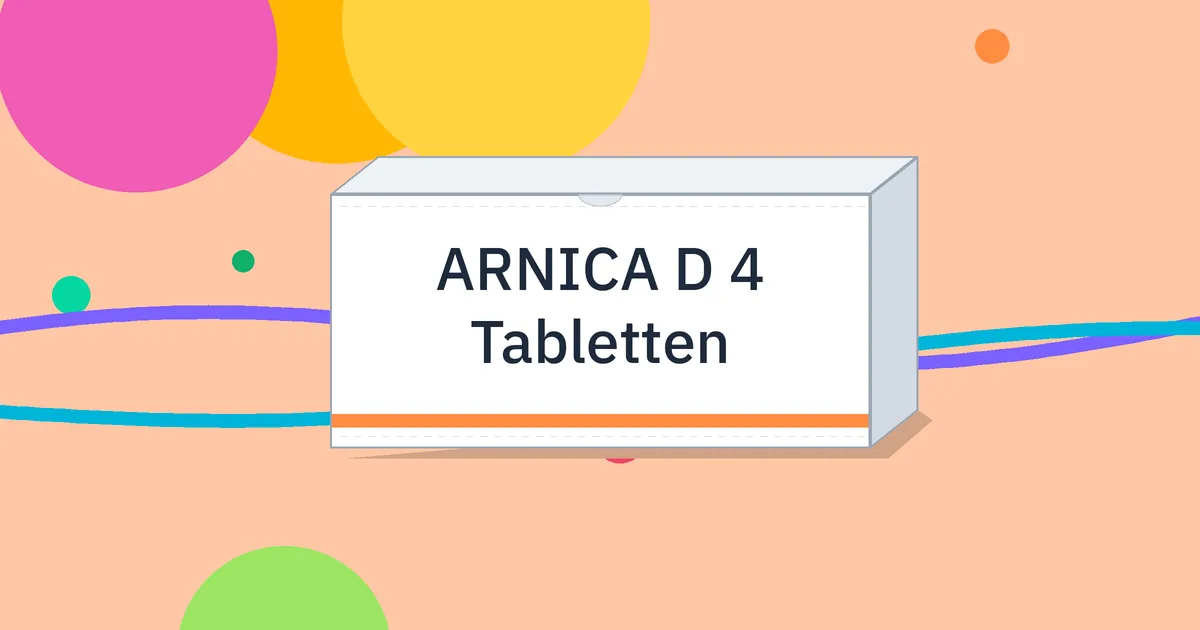 Symbolbild: Packung mit der Aufschrift ARNICA D 4 Tabletten (PZN 01758408) – Verfügbarkeit und Bezug in Apotheken in Frankfurt am Main