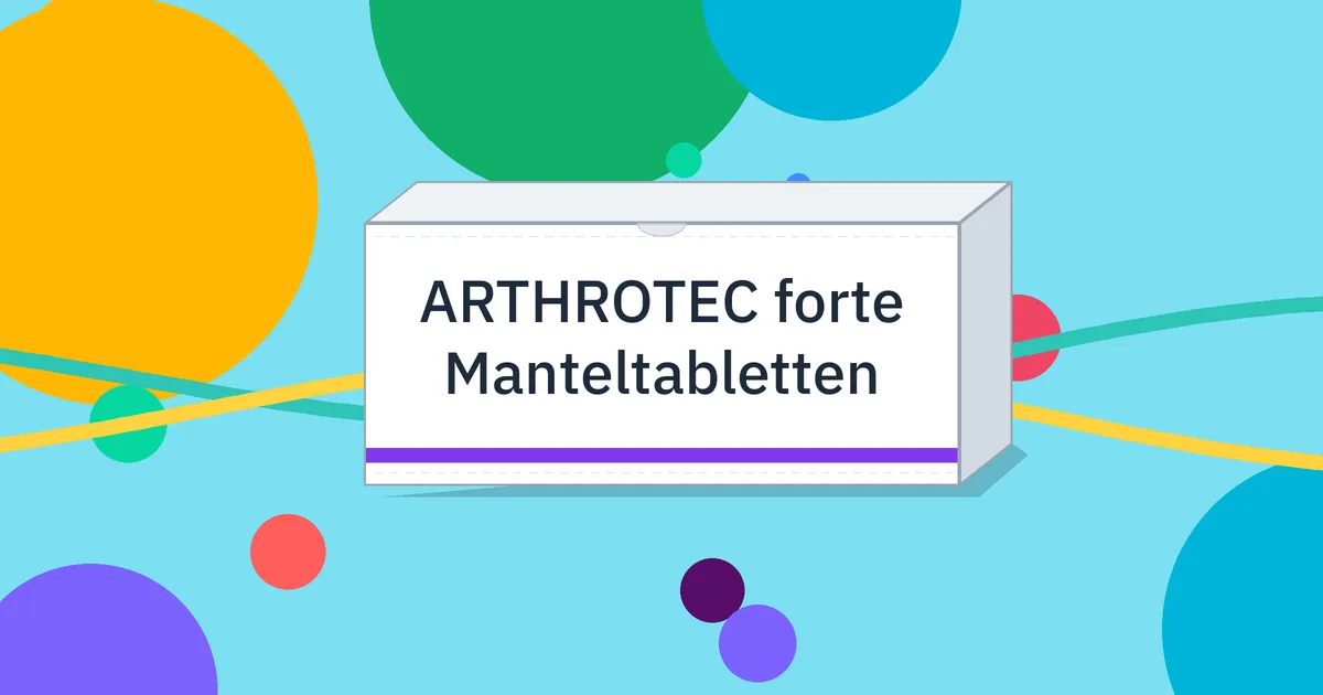 Symbolbild: Packung mit der Aufschrift ARTHROTEC forte Manteltabletten (PZN 15607914) – Verfügbarkeit und Bezug in Apotheken in Frankfurt am Main