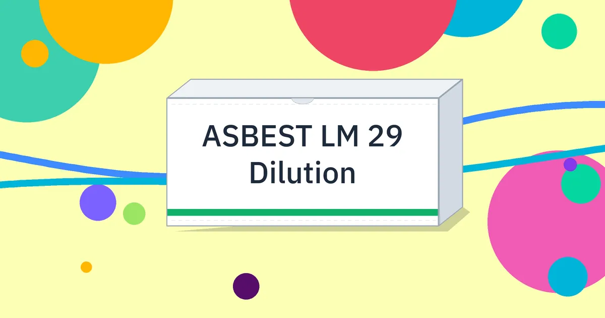 Symbolbild: Packung mit der Aufschrift ASBEST LM 29 Dilution (PZN 13398688) – Verfügbarkeit und Bezug in Apotheken in Frankfurt am Main
