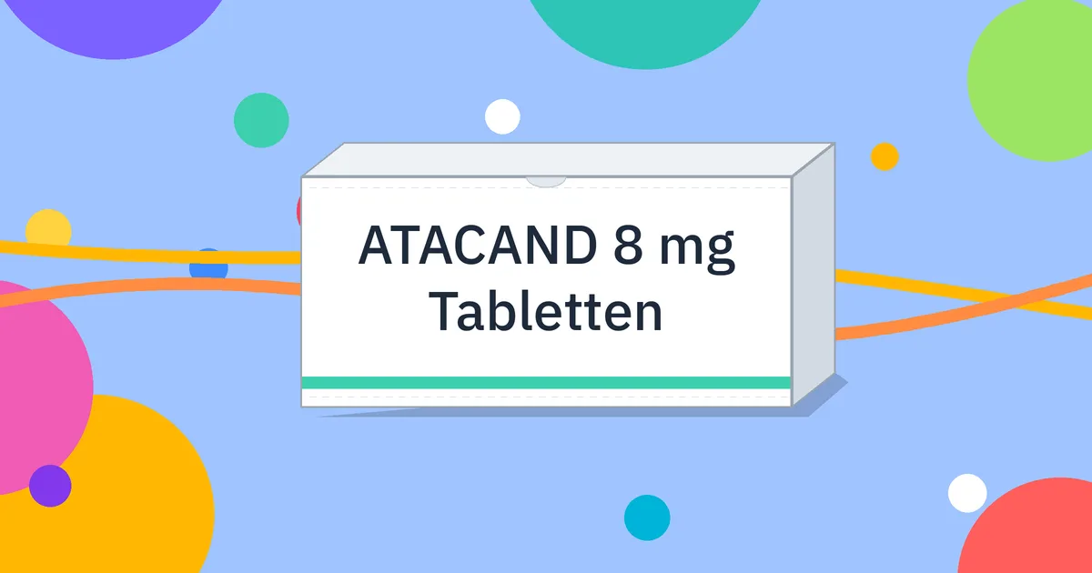 Symbolbild: Packung mit der Aufschrift ATACAND 8 mg Tabletten (PZN 10983073) – Verfügbarkeit und Bezug in Apotheken in Frankfurt am Main