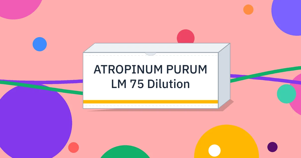 Symbolbild: Packung mit der Aufschrift ATROPINUM PURUM LM 75 Dilution (PZN 12782752) – Verfügbarkeit und Bezug in Apotheken in Frankfurt am Main