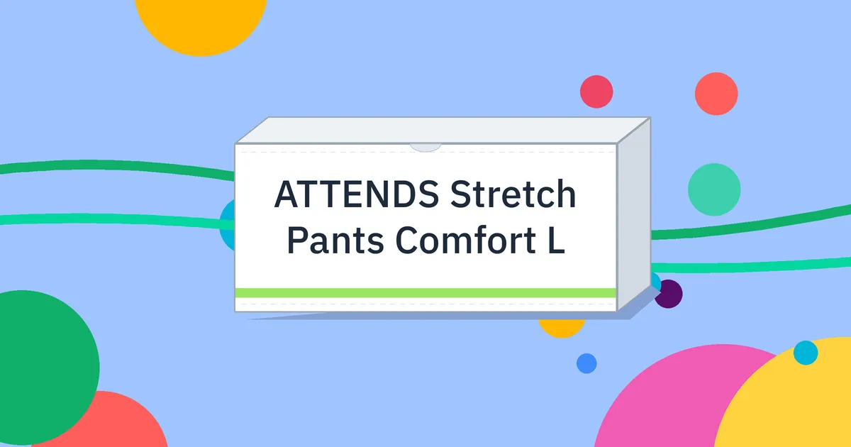 Symbolbild: Packung mit der Aufschrift ATTENDS Stretch Pants Comfort L (PZN 07564438) – Verfügbarkeit und Bezug in Apotheken in Frankfurt am Main