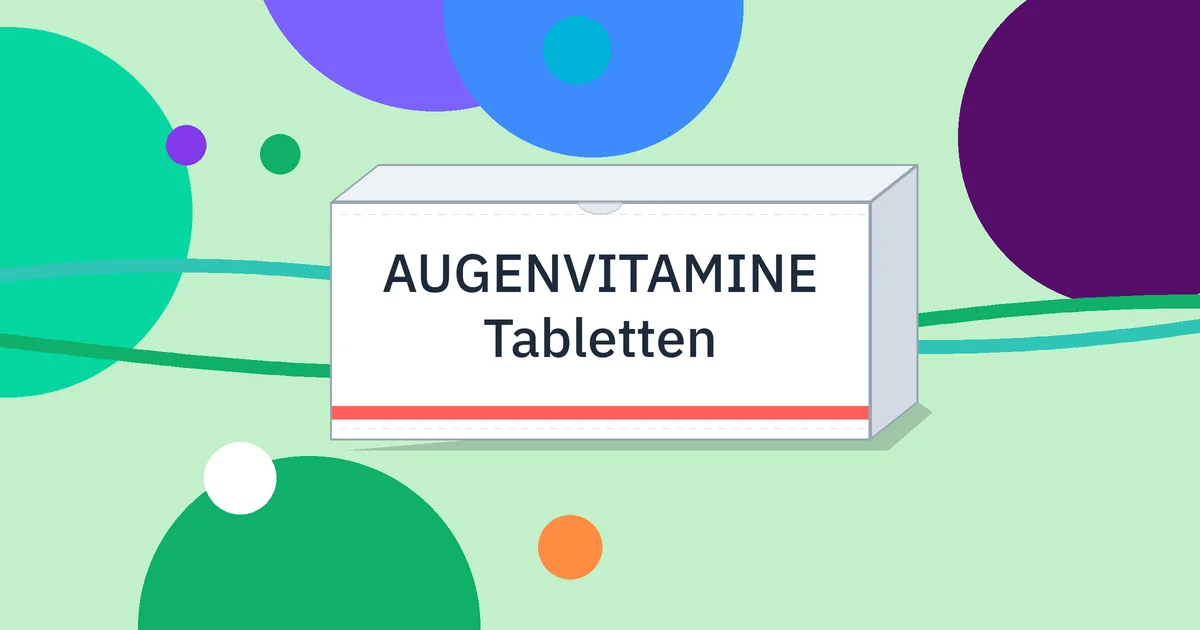 Symbolbild: Packung mit der Aufschrift AUGENVITAMINE Tabletten (PZN 11868776) – Verfügbarkeit und Bezug in Apotheken in Frankfurt am Main