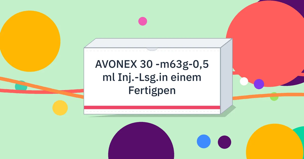 Symbolbild: Packung mit der Aufschrift AVONEX 30 -m63g-0,5 ml Inj.-Lsg.in einem Fertigpen (PZN 10762461) – Verfügbarkeit und Bezug in Apotheken in Frankfurt am Main