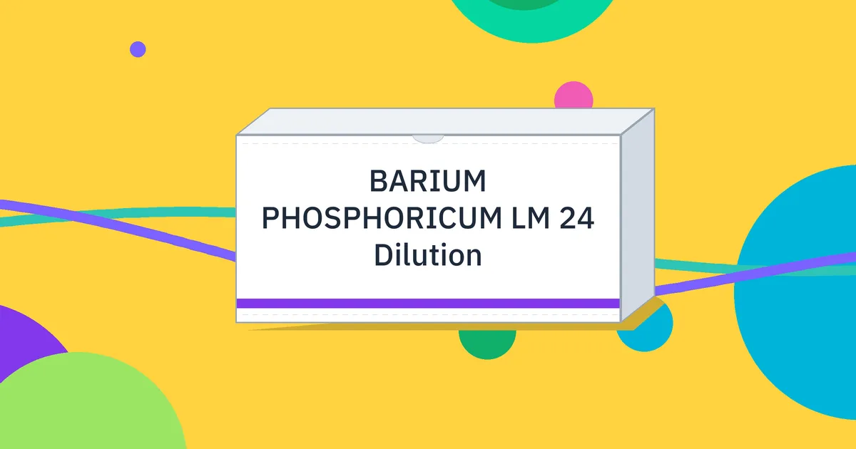 Symbolbild: Packung mit der Aufschrift BARIUM PHOSPHORICUM LM 24 Dilution (PZN 13379550) – Verfügbarkeit und Bezug in Apotheken in Frankfurt am Main