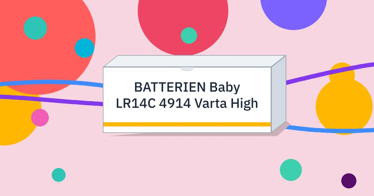 Symbolbild: Packung mit der Aufschrift BATTERIEN Baby LR14C 4914 Varta High (PZN 08411659) – Verfügbarkeit und Bezug in Apotheken in Frankfurt am Main