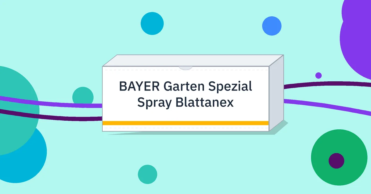 Symbolbild: Packung mit der Aufschrift BAYER Garten Spezial Spray Blattanex (PZN 04882675) – Verfügbarkeit und Bezug in Apotheken in Frankfurt am Main