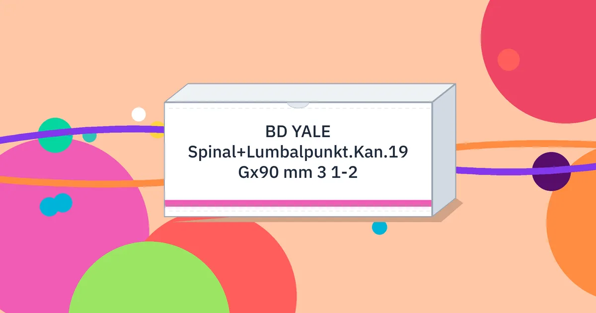 Symbolbild: Packung mit der Aufschrift BD YALE Spinal+Lumbalpunkt.Kan.19 Gx90 mm 3 1-2 (PZN 07545955) – Verfügbarkeit und Bezug in Apotheken in Frankfurt am Main