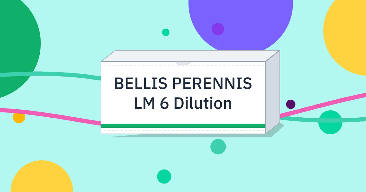 Symbolbild: Packung mit der Aufschrift BELLIS PERENNIS LM 6 Dilution (PZN 06921310) – Verfügbarkeit und Bezug in Apotheken in Frankfurt am Main