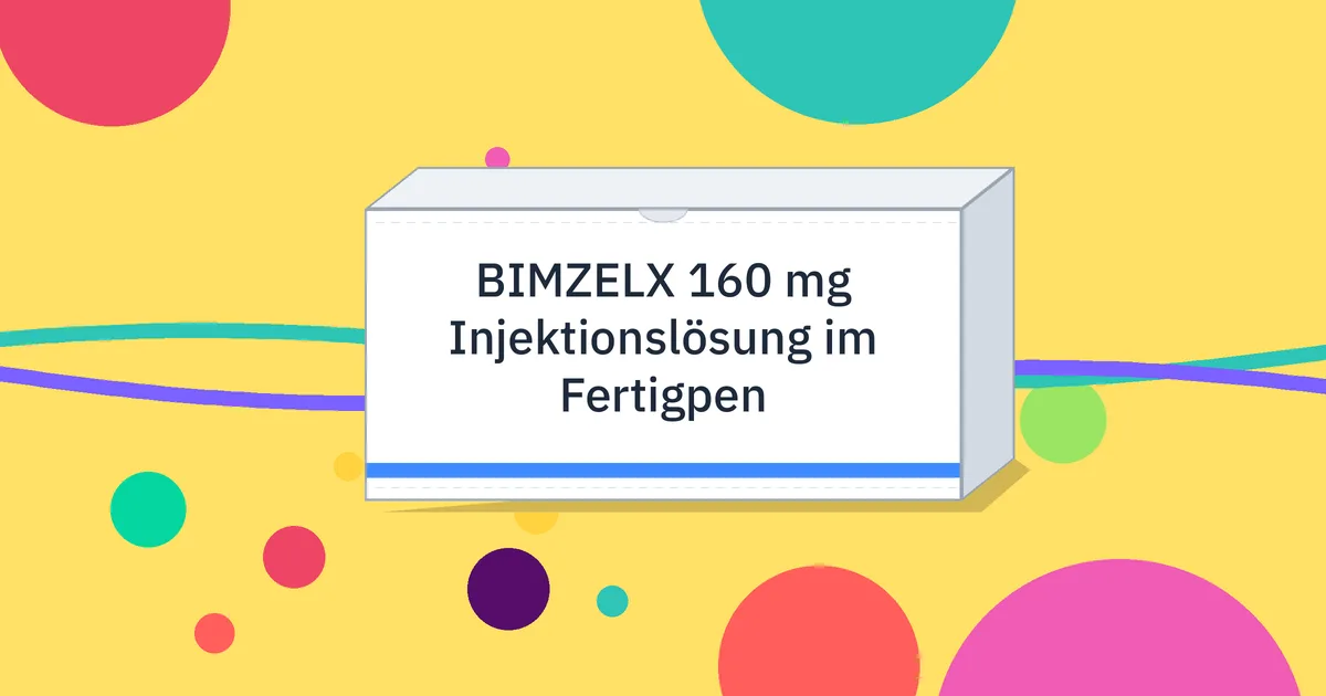 Symbolbild: Packung mit der Aufschrift BIMZELX 160 mg Injektionslösung im Fertigpen (PZN 17177501) – Verfügbarkeit und Bezug in Apotheken in Frankfurt am Main