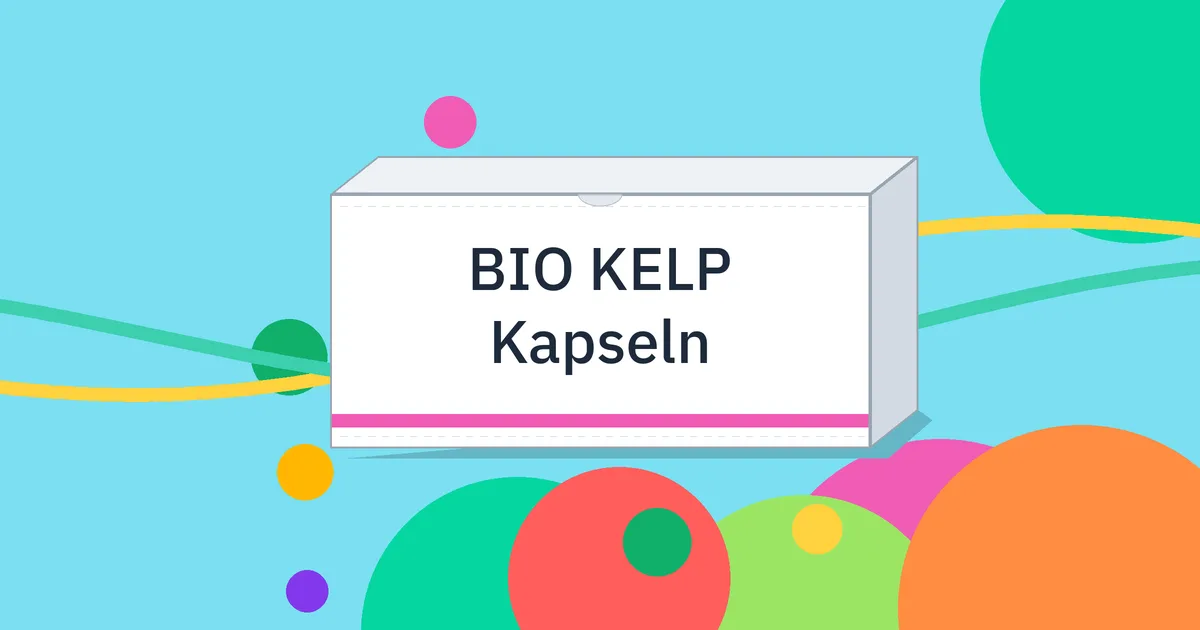 Symbolbild: Packung mit der Aufschrift BIO KELP Kapseln (PZN 15231656) – Verfügbarkeit und Bezug in Apotheken in Frankfurt am Main