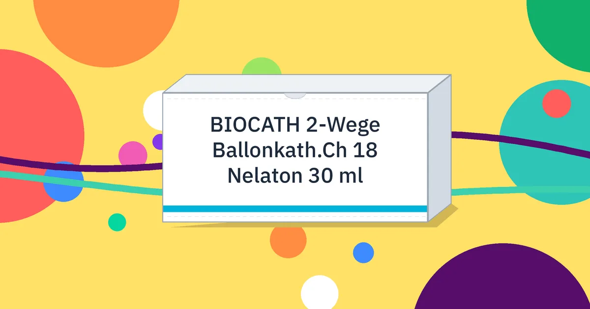 Symbolbild: Packung mit der Aufschrift BIOCATH 2-Wege Ballonkath.Ch 18 Nelaton 30 ml (PZN 04762385) – Verfügbarkeit und Bezug in Apotheken in Frankfurt am Main
