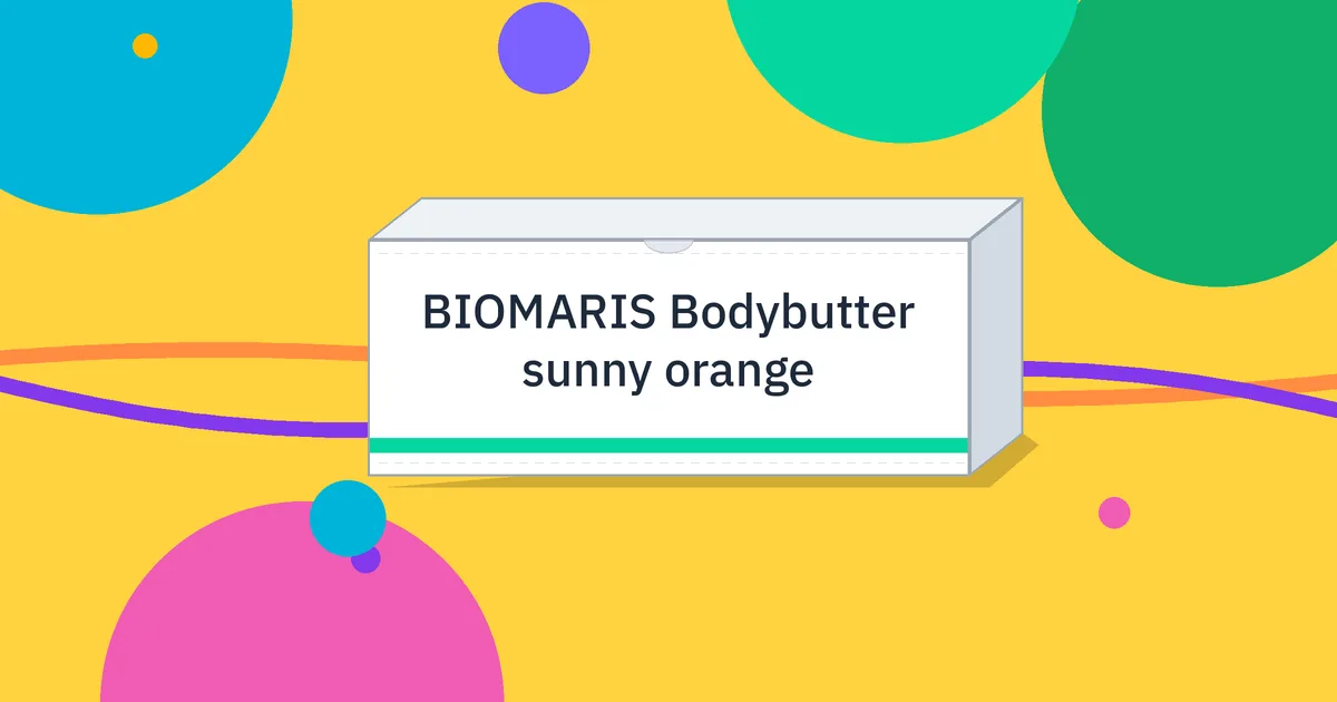 Symbolbild: Packung mit der Aufschrift BIOMARIS Bodybutter sunny orange (PZN 12370127) – Verfügbarkeit und Bezug in Apotheken in Frankfurt am Main