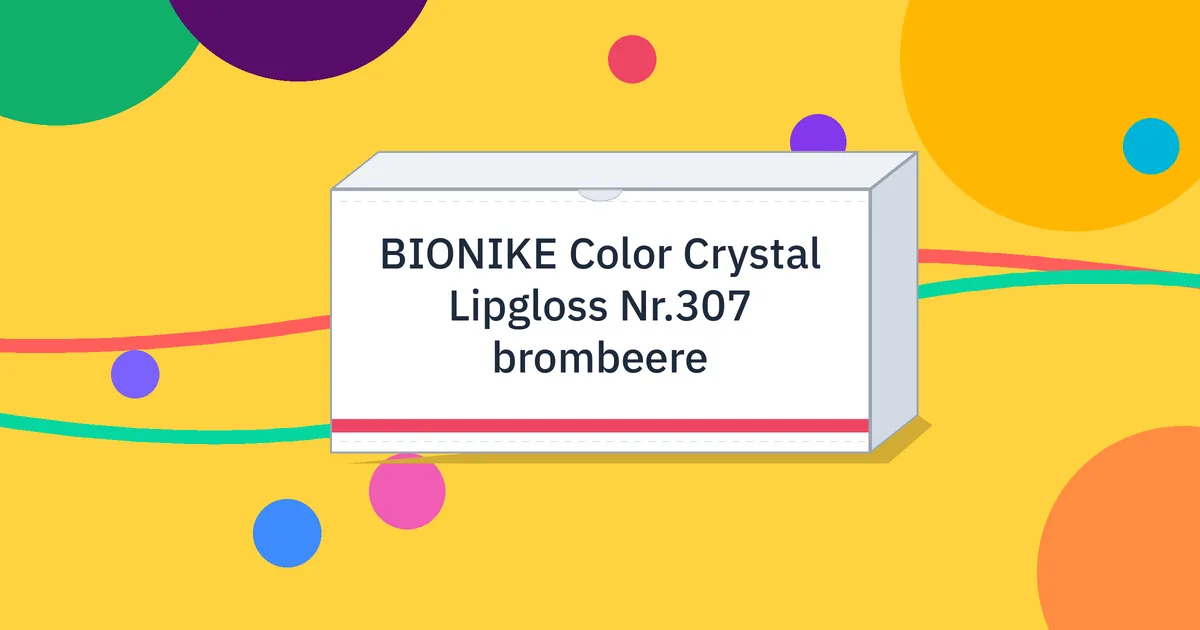 Symbolbild: Packung mit der Aufschrift BIONIKE Color Crystal Lipgloss Nr.307 brombeere (PZN 12600811) – Verfügbarkeit und Bezug in Apotheken in Frankfurt am Main