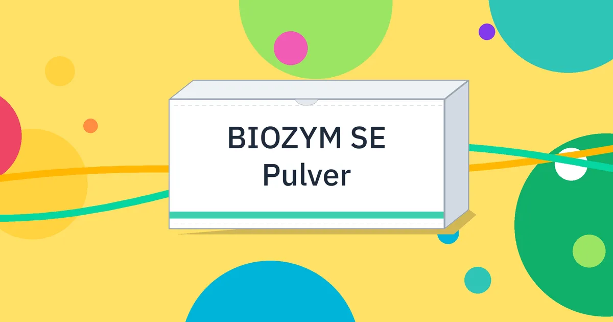 Symbolbild: Packung mit der Aufschrift BIOZYM SE Pulver (PZN 09773270) – Verfügbarkeit und Bezug in Apotheken in Frankfurt am Main