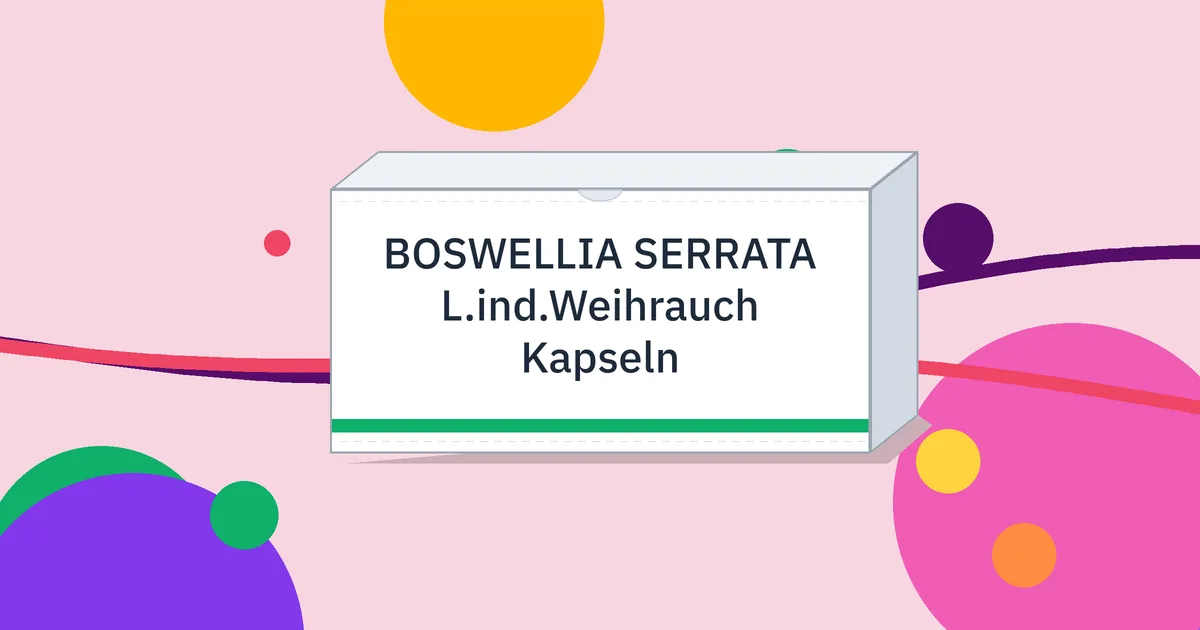 Symbolbild: Packung mit der Aufschrift BOSWELLIA SERRATA L.ind.Weihrauch Kapseln (PZN 08538785) – Verfügbarkeit und Bezug in Apotheken in Frankfurt am Main