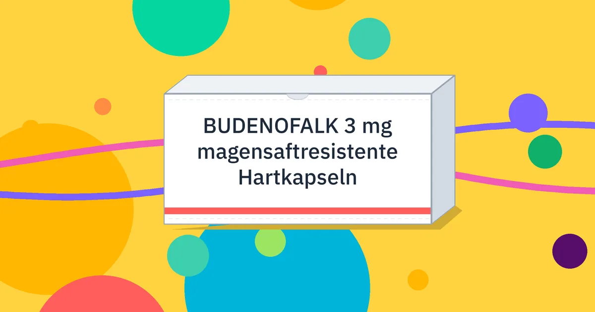 Symbolbild: Packung mit der Aufschrift BUDENOFALK 3 mg magensaftresistente Hartkapseln (PZN 11606450) – Verfügbarkeit und Bezug in Apotheken in Frankfurt am Main