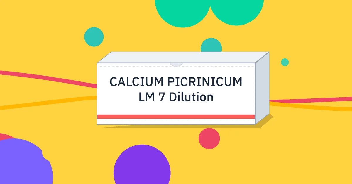 Symbolbild: Packung mit der Aufschrift CALCIUM PICRINICUM LM 7 Dilution (PZN 13410627) – Verfügbarkeit und Bezug in Apotheken in Frankfurt am Main