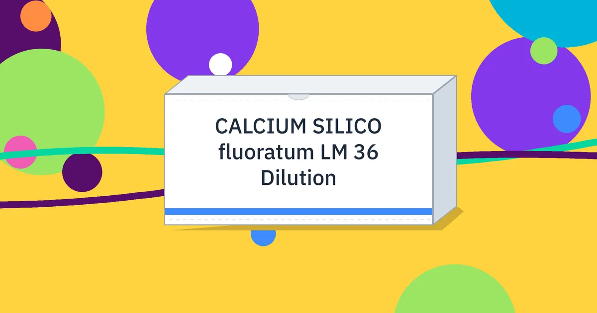 Symbolbild: Packung mit der Aufschrift CALCIUM SILICO fluoratum LM 36 Dilution (PZN 12806346) – Verfügbarkeit und Bezug in Apotheken in Frankfurt am Main