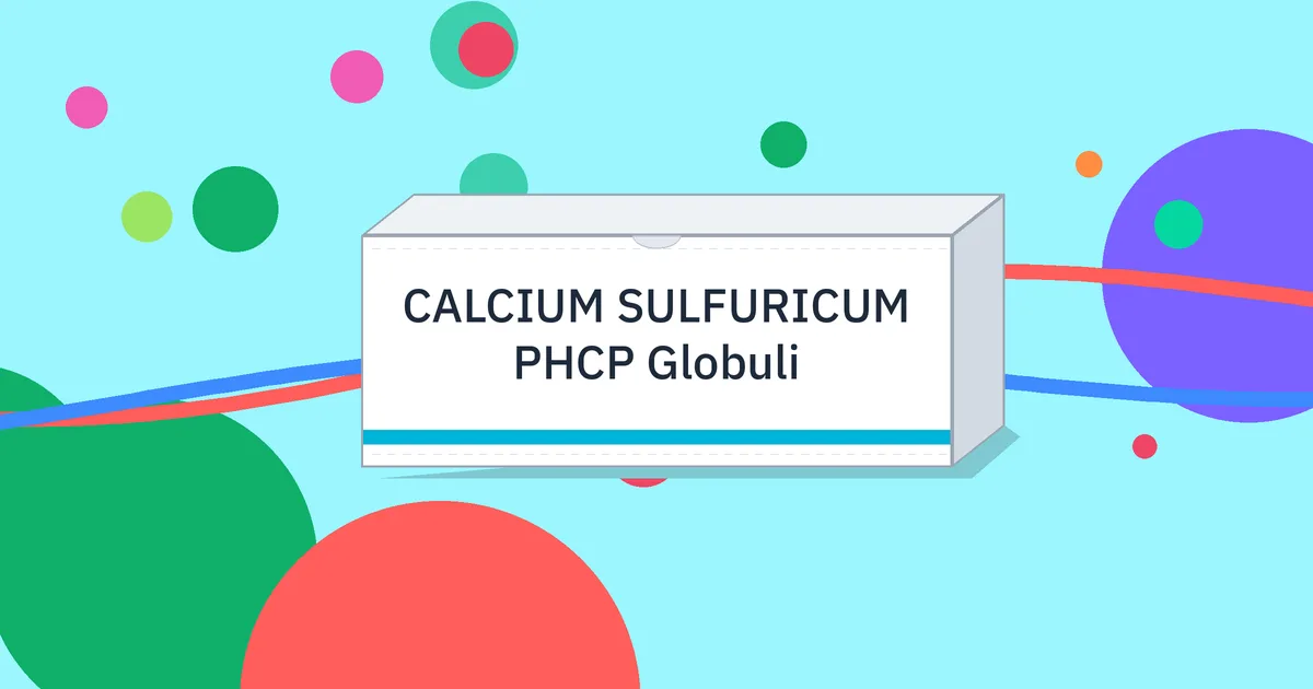 Symbolbild: Packung mit der Aufschrift CALCIUM SULFURICUM PHCP Globuli (PZN 00359557) – Verfügbarkeit und Bezug in Apotheken in Frankfurt am Main