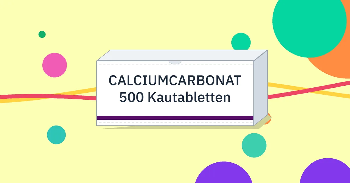 Symbolbild: Packung mit der Aufschrift CALCIUMCARBONAT 500 Kautabletten (PZN 03465900) – Verfügbarkeit und Bezug in Apotheken in Frankfurt am Main