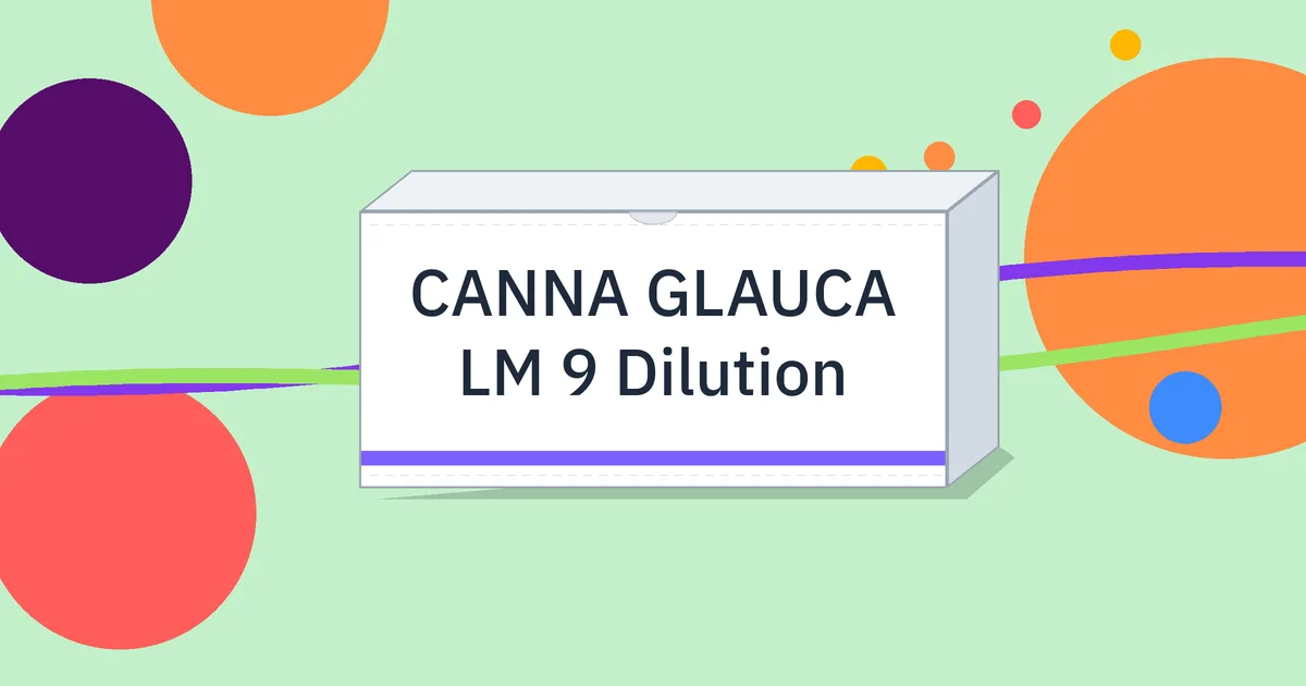 Symbolbild: Packung mit der Aufschrift CANNA GLAUCA LM 9 Dilution (PZN 13412945) – Verfügbarkeit und Bezug in Apotheken in Frankfurt am Main
