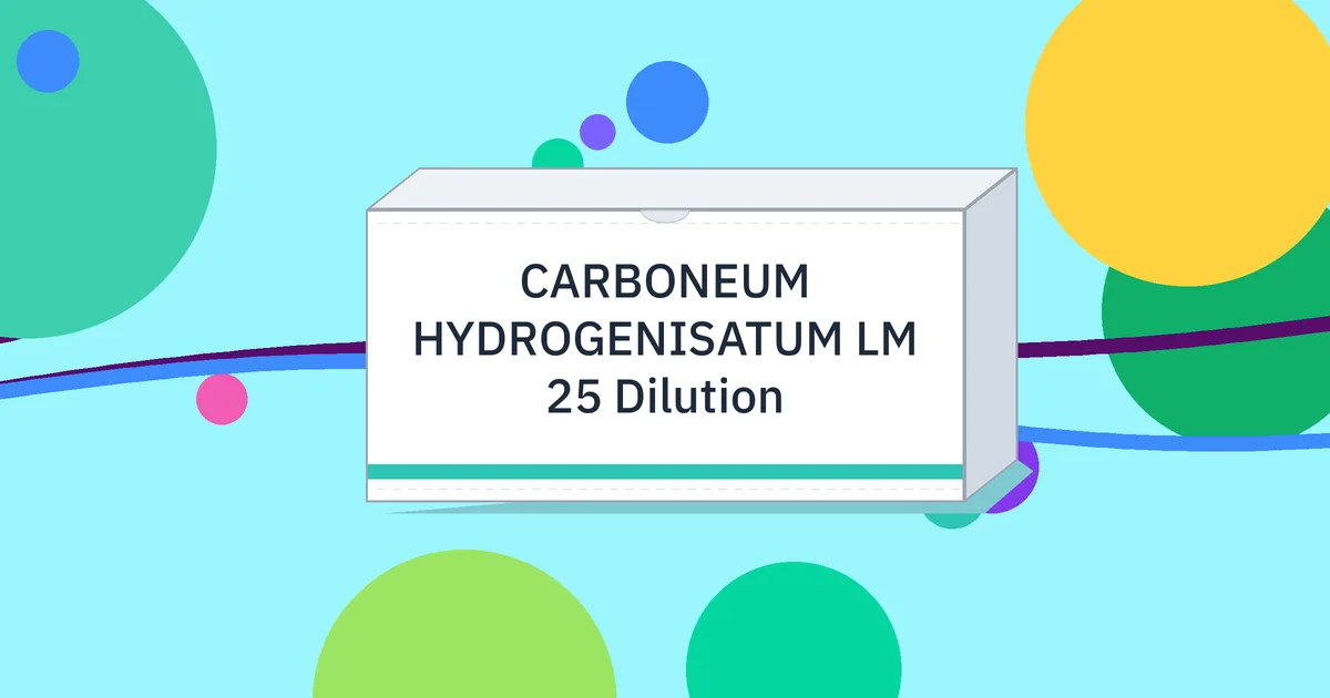 Symbolbild: Packung mit der Aufschrift CARBONEUM HYDROGENISATUM LM 25 Dilution (PZN 13428337) – Verfügbarkeit und Bezug in Apotheken in Frankfurt am Main