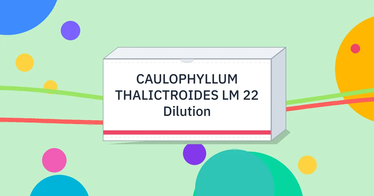 Symbolbild: Packung mit der Aufschrift CAULOPHYLLUM THALICTROIDES LM 22 Dilution (PZN 13434898) – Verfügbarkeit und Bezug in Apotheken in Frankfurt am Main