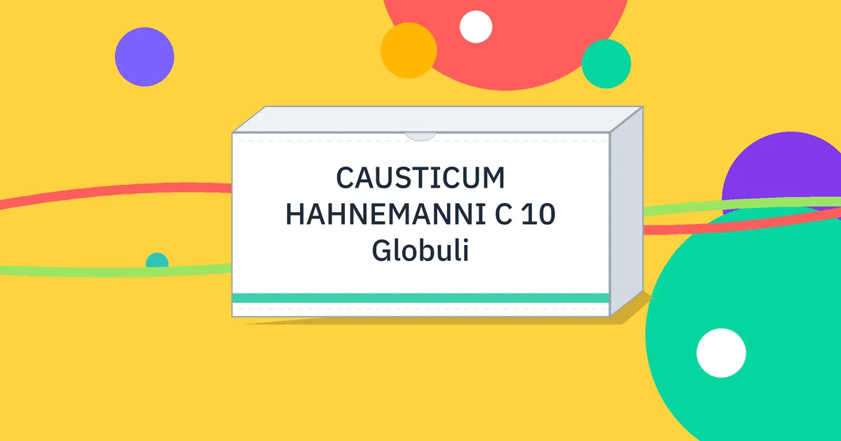 Symbolbild: Packung mit der Aufschrift CAUSTICUM HAHNEMANNI C 10 Globuli (PZN 07595031) – Verfügbarkeit und Bezug in Apotheken in Frankfurt am Main