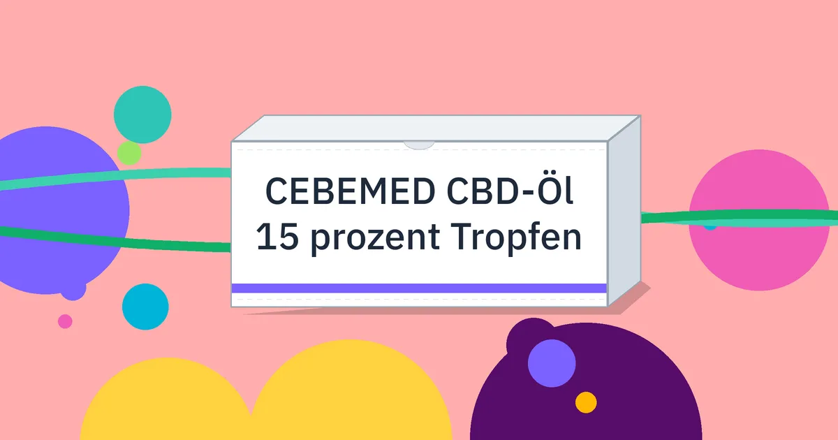 Symbolbild: Packung mit der Aufschrift CEBEMED CBD-Öl 15 prozent Tropfen (PZN 17371864) – Verfügbarkeit und Bezug in Apotheken in Frankfurt am Main