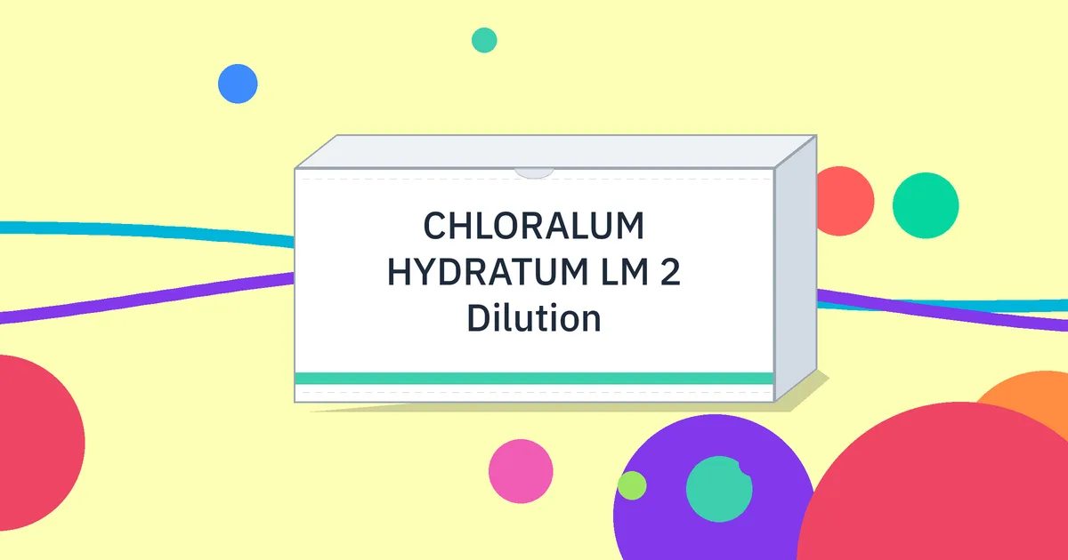 Symbolbild: Packung mit der Aufschrift CHLORALUM HYDRATUM LM 2 Dilution (PZN 13443940) – Verfügbarkeit und Bezug in Apotheken in Frankfurt am Main