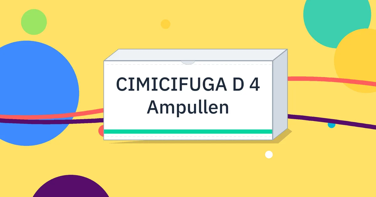 Symbolbild: Packung mit der Aufschrift CIMICIFUGA D 4 Ampullen (PZN 11705241) – Verfügbarkeit und Bezug in Apotheken in Frankfurt am Main