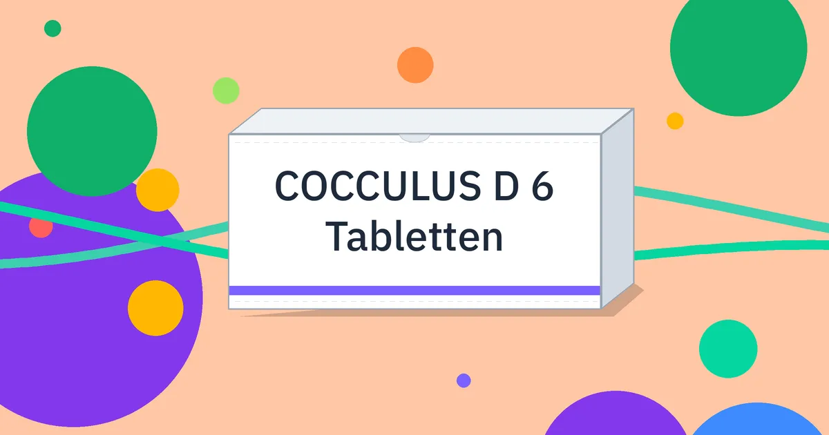 Symbolbild: Packung mit der Aufschrift COCCULUS D 6 Tabletten (PZN 01766744) – Verfügbarkeit und Bezug in Apotheken in Frankfurt am Main
