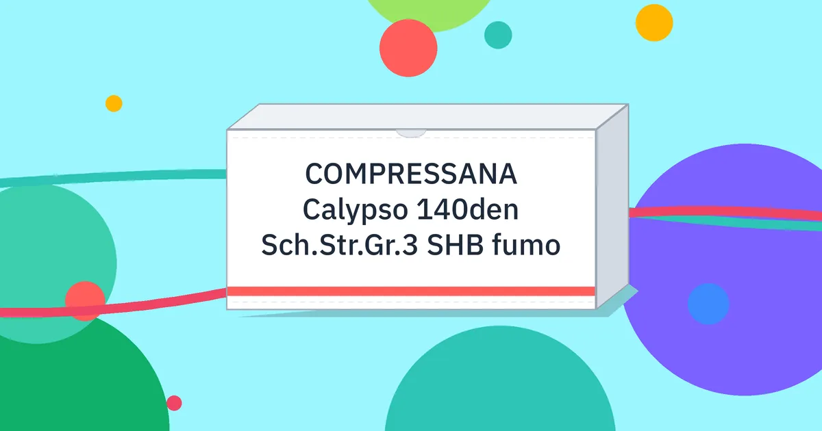 Symbolbild: Packung mit der Aufschrift COMPRESSANA Calypso 140den Sch.Str.Gr.3 SHB fumo (PZN 09077056) – Verfügbarkeit und Bezug in Apotheken in Frankfurt am Main