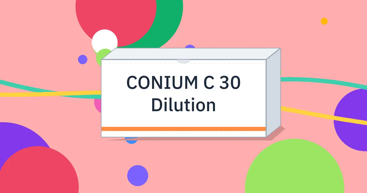 Symbolbild: Packung mit der Aufschrift CONIUM C 30 Dilution (PZN 04213661) – Verfügbarkeit und Bezug in Apotheken in Frankfurt am Main