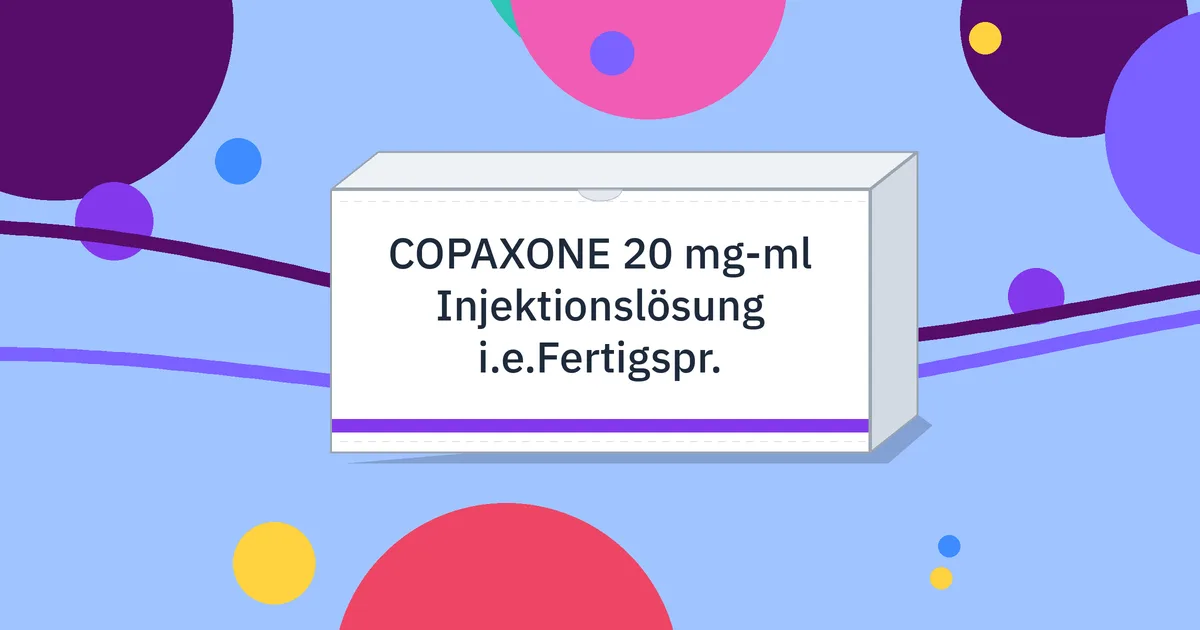 Symbolbild: Packung mit der Aufschrift COPAXONE 20 mg-ml Injektionslösung i.e.Fertigspr. (PZN 18244286) – Verfügbarkeit und Bezug in Apotheken in Frankfurt am Main