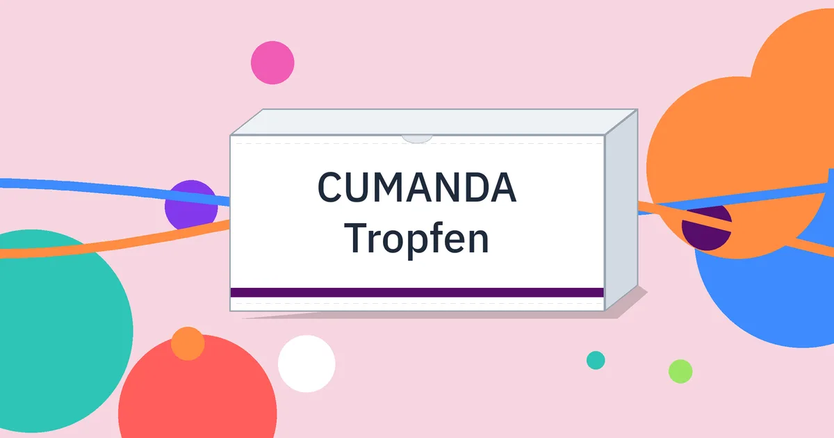 Symbolbild: Packung mit der Aufschrift CUMANDA Tropfen (PZN 16396684) – Verfügbarkeit und Bezug in Apotheken in Frankfurt am Main