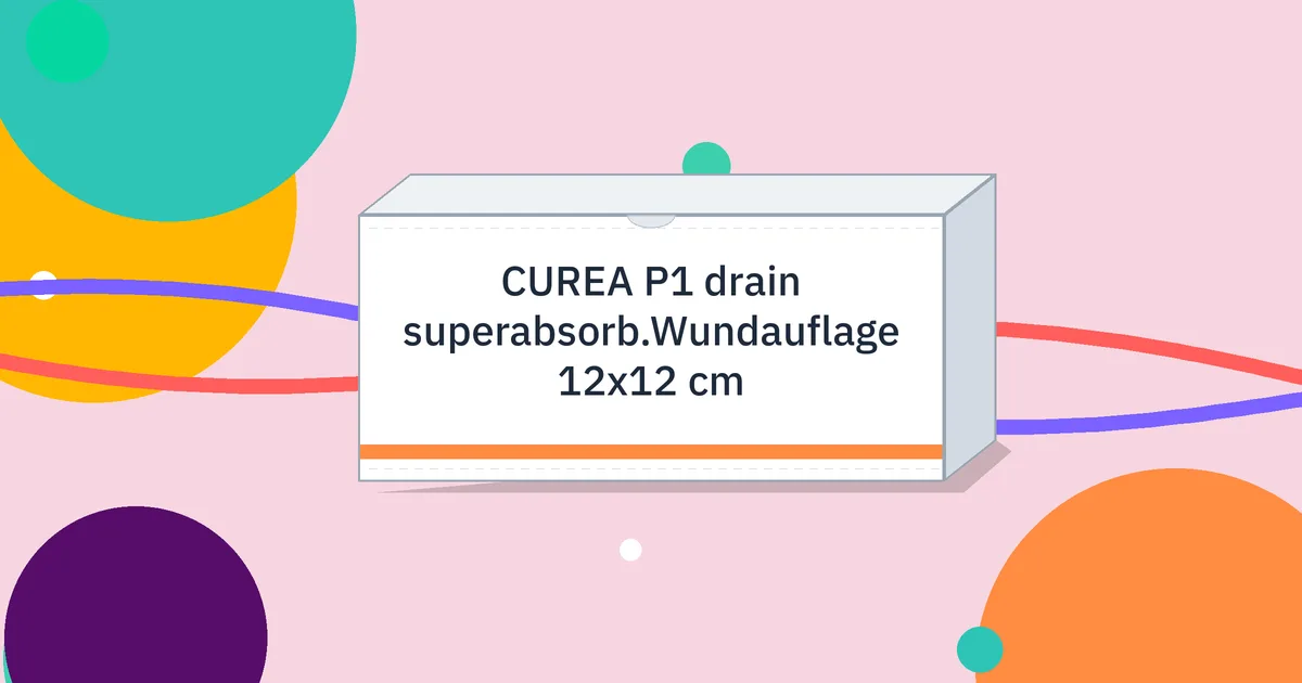 Symbolbild: Packung mit der Aufschrift CUREA P1 drain superabsorb.Wundauflage 12x12 cm (PZN 16005146) – Verfügbarkeit und Bezug in Apotheken in Frankfurt am Main