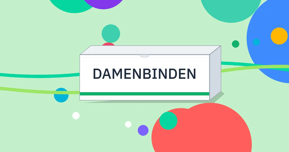 Symbolbild: Packung mit der Aufschrift DAMENBINDEN (PZN 19523628) – Verfügbarkeit und Bezug in Apotheken in Frankfurt am Main
