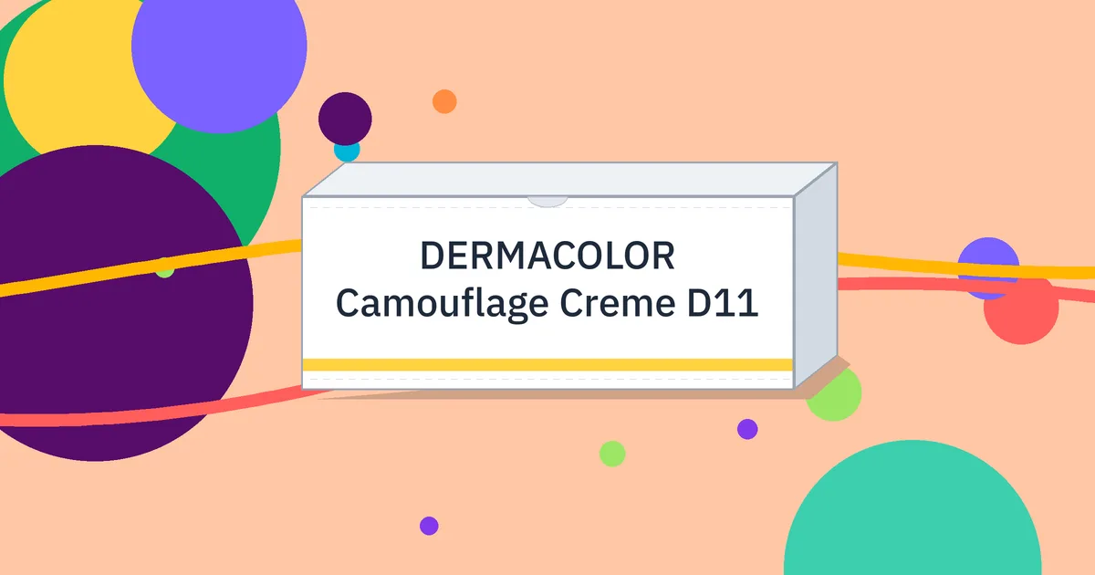 Symbolbild: Packung mit der Aufschrift DERMACOLOR Camouflage Creme D11 (PZN 15818611) – Verfügbarkeit und Bezug in Apotheken in Frankfurt am Main