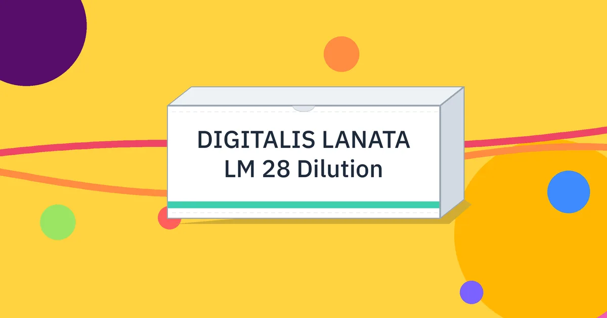 Symbolbild: Packung mit der Aufschrift DIGITALIS LANATA LM 28 Dilution (PZN 12841963) – Verfügbarkeit und Bezug in Apotheken in Frankfurt am Main