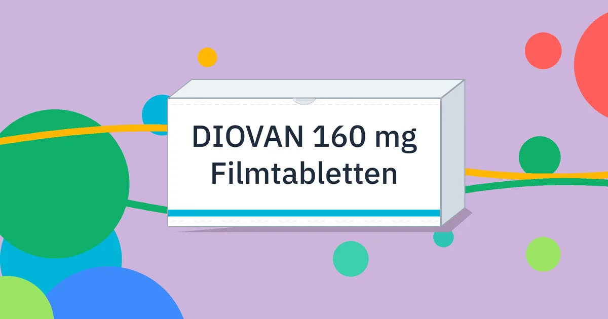 Symbolbild: Packung mit der Aufschrift DIOVAN 160 mg Filmtabletten (PZN 15735055) – Verfügbarkeit und Bezug in Apotheken in Frankfurt am Main