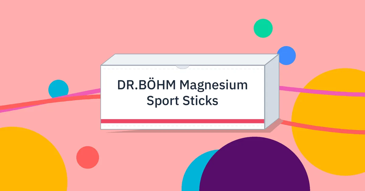 Symbolbild: Packung mit der Aufschrift DR.BÖHM Magnesium Sport Sticks (PZN 19373241) – Verfügbarkeit und Bezug in Apotheken in Frankfurt am Main