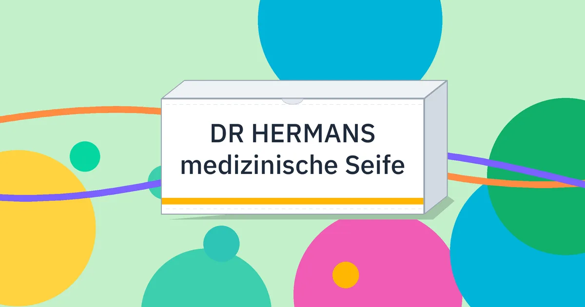 Symbolbild: Packung mit der Aufschrift DR HERMANS medizinische Seife (PZN 18497857) – Verfügbarkeit und Bezug in Apotheken in Frankfurt am Main