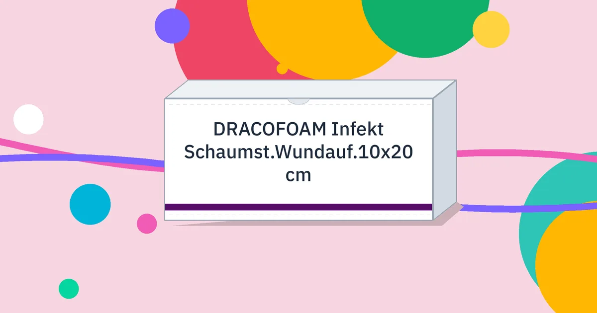 Symbolbild: Packung mit der Aufschrift DRACOFOAM Infekt Schaumst.Wundauf.10x20 cm (PZN 10317620) – Verfügbarkeit und Bezug in Apotheken in Frankfurt am Main