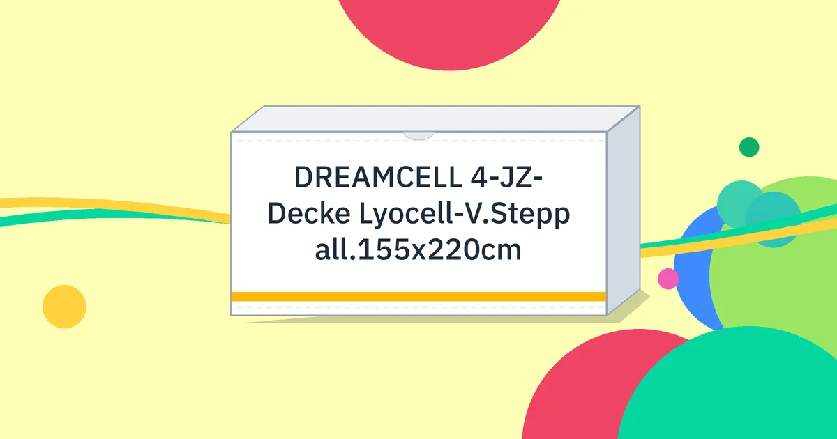 Symbolbild: Packung mit der Aufschrift DREAMCELL 4-JZ-Decke Lyocell-V.Stepp all.155x220cm (PZN 16895016) – Verfügbarkeit und Bezug in Apotheken in Frankfurt am Main